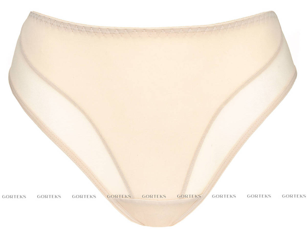 Cieliste, beżowe stringi z bawełnianą wkładką Gorteks Zara/S beżowy ...